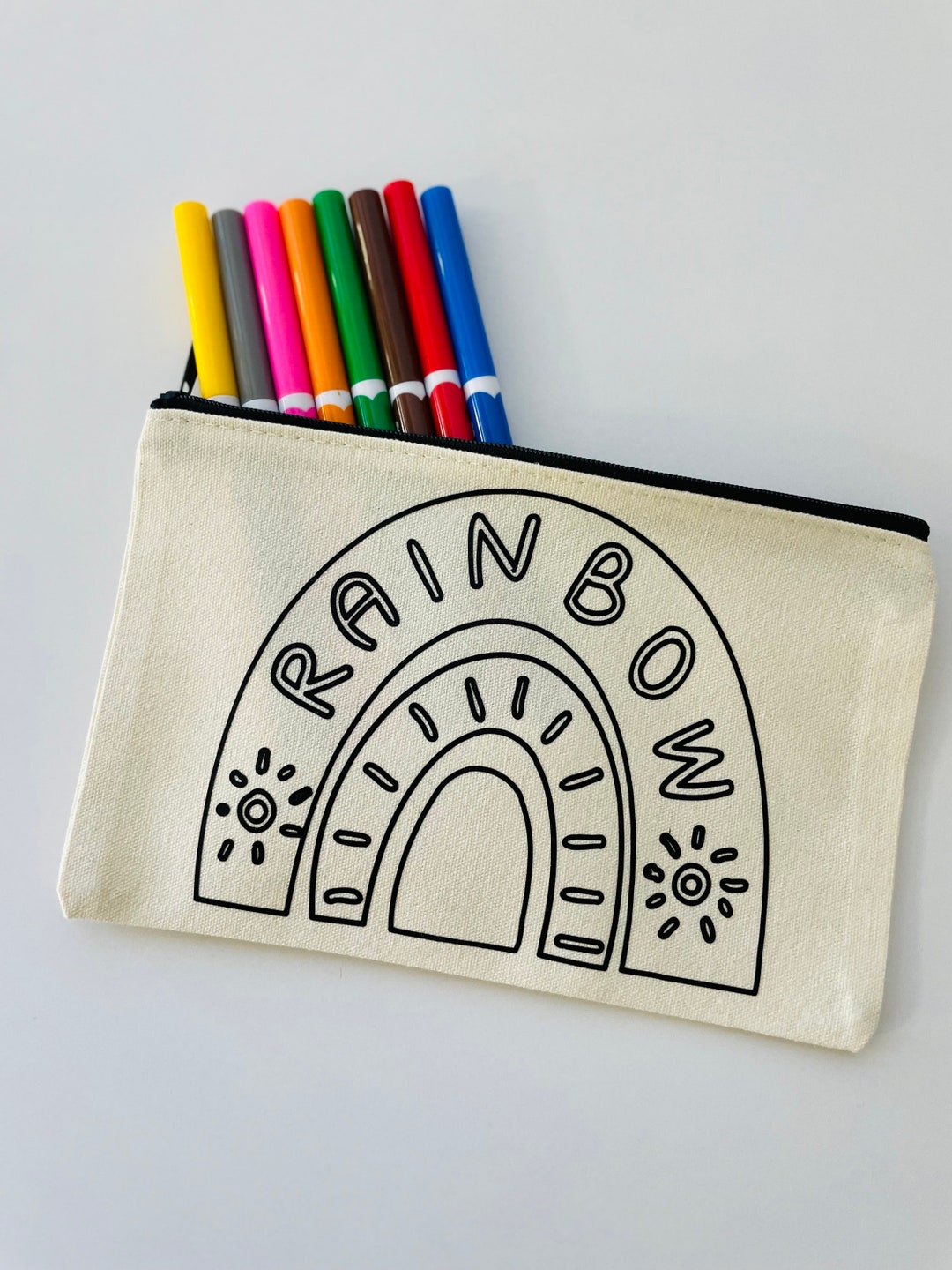 Color Your Own Bag - Rainbow - Includes Markers - Etsy