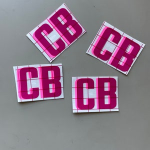 Personalized Permanent Vinyl Sticker Decal, Modern Shadow Font, Two ...