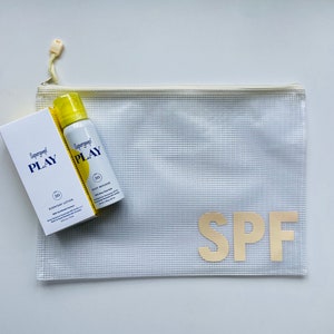 SPF Sunscreen Pool Bag, Zipper Pouch, Water Resistant, Bachelorette ...