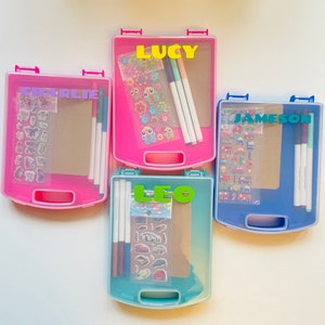 Personalized Art Case and Supplies for Kids, Marker Box, Pencil Box ...