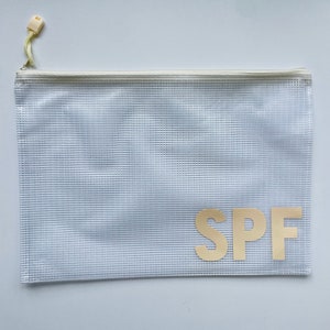 SPF Sunscreen Pool Bag, Zipper Pouch, Water Resistant, Bachelorette ...