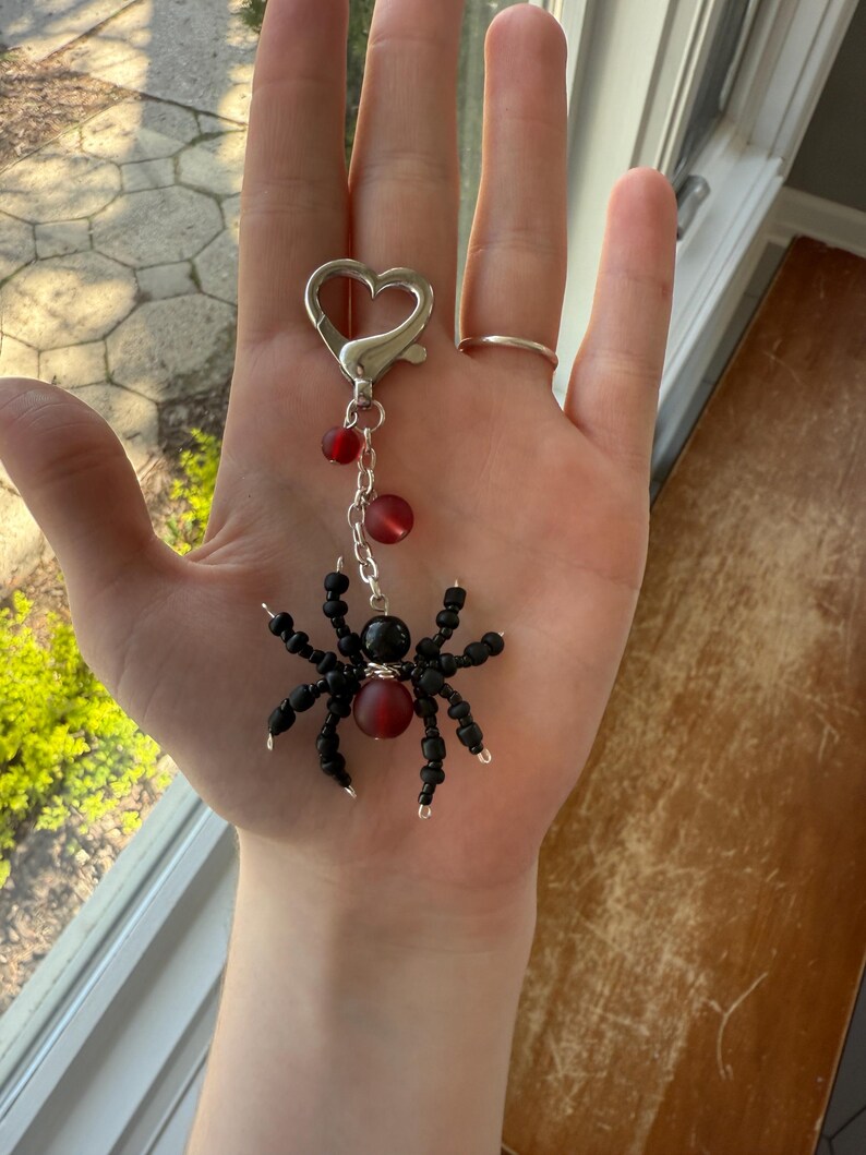 Spider Keychain - Etsy