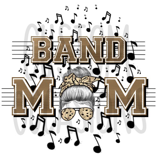 Band Mom PNG Image Marching Band Lightning Bolt Leopard Black - Etsy