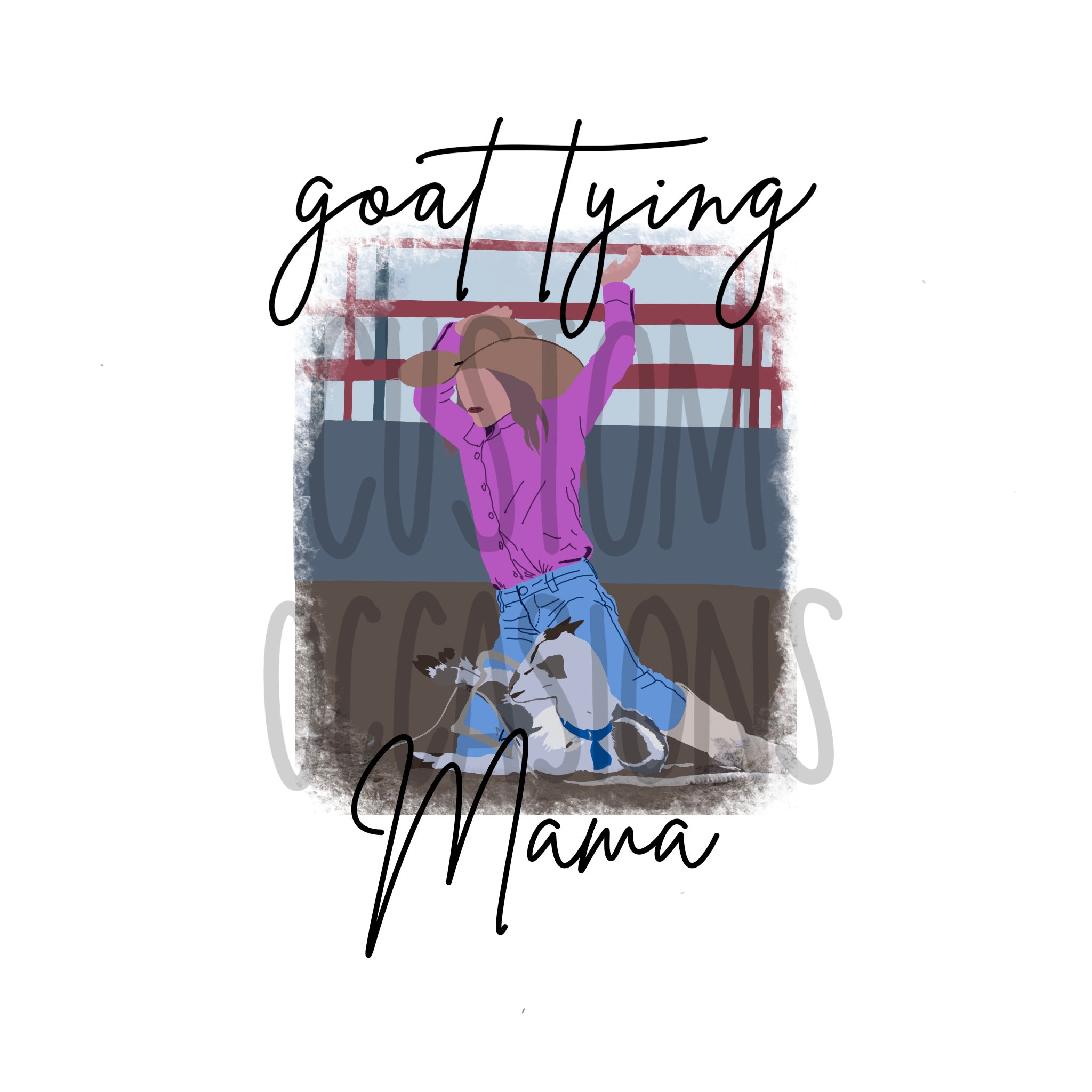 Goat Tying Mama PNG - Etsy