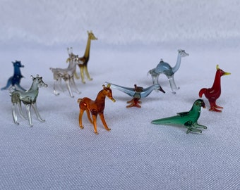 Miniature Glass Animals - Etsy