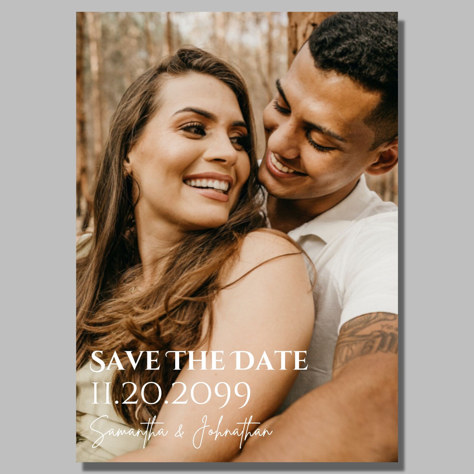 Save The Date Card Save The Date Template With Photo Engagement