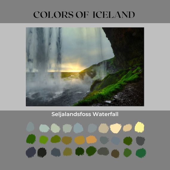 Procreate Color Palette Colors of Iceland Color Swatches - Etsy