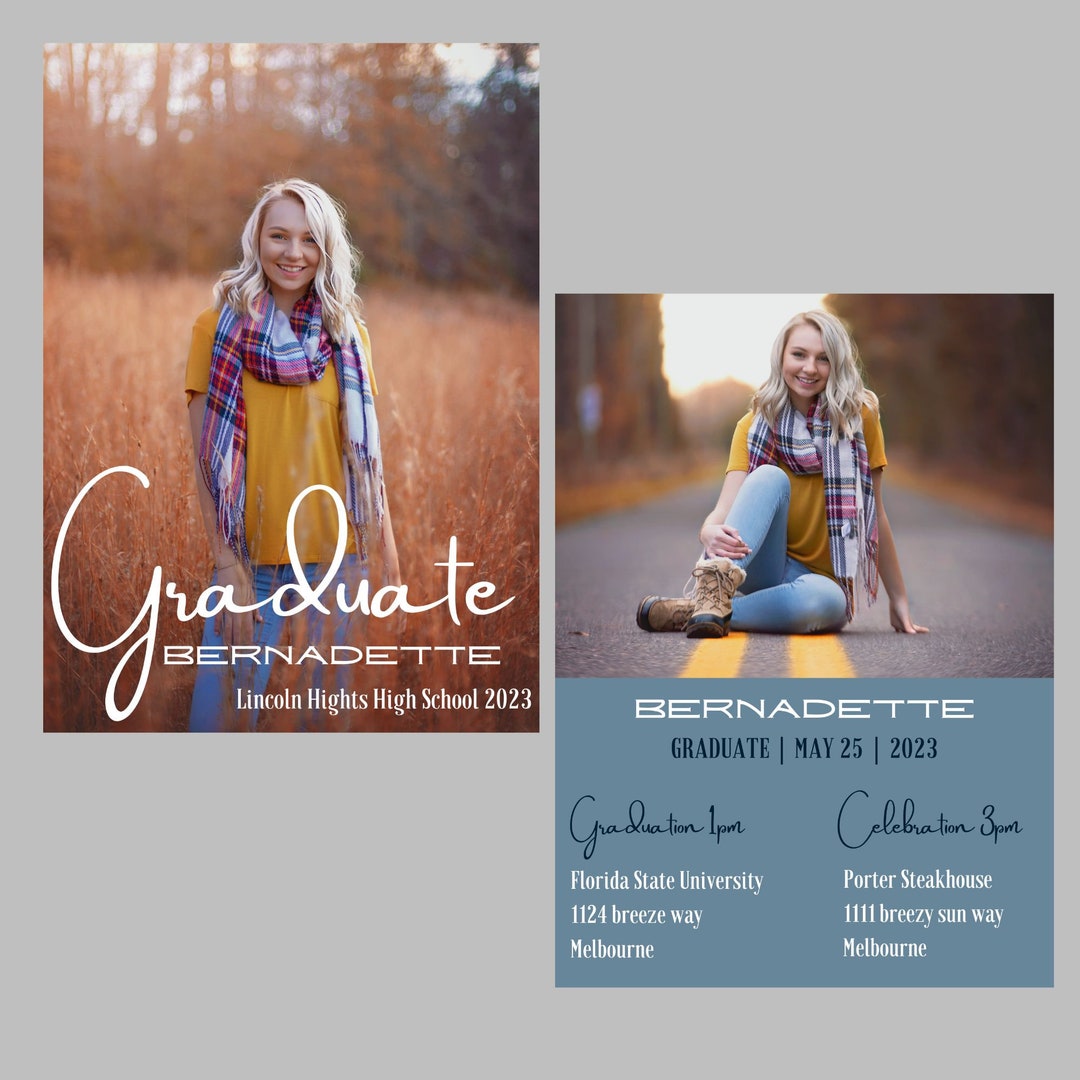 2023 Graduation Invitation | Announcement | Canva Invite Template ...