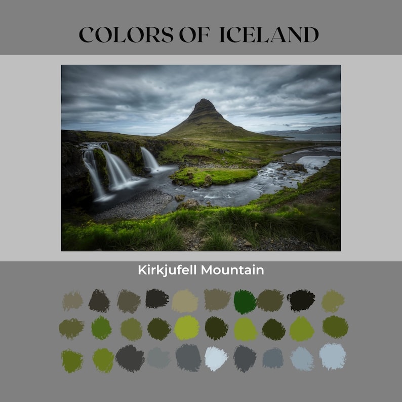 Procreate Color Palette | Colors of Iceland | Color Swatches | iPad ...