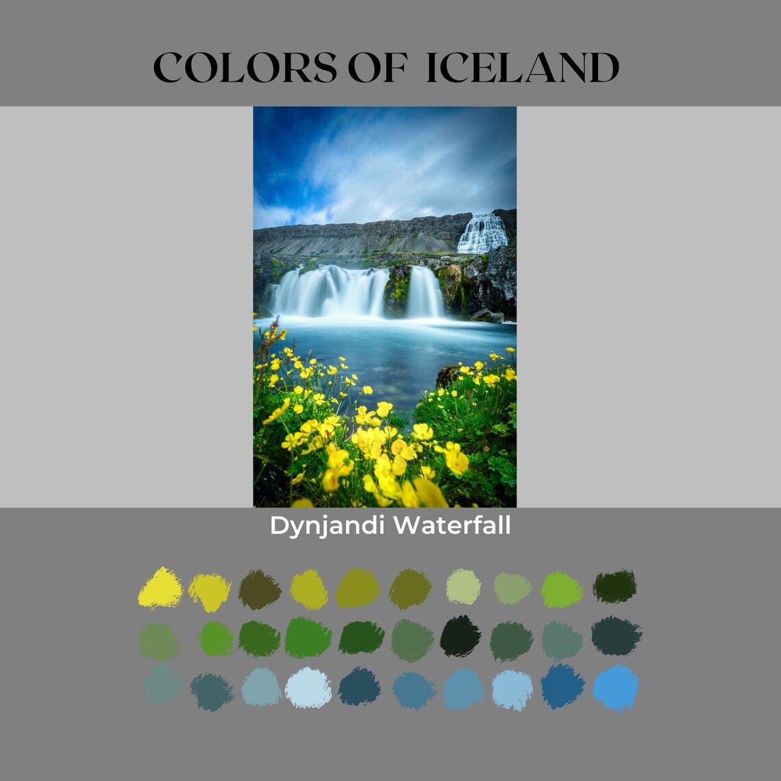 Procreate Color Palette | Colors of Iceland | Color Swatches | iPad ...