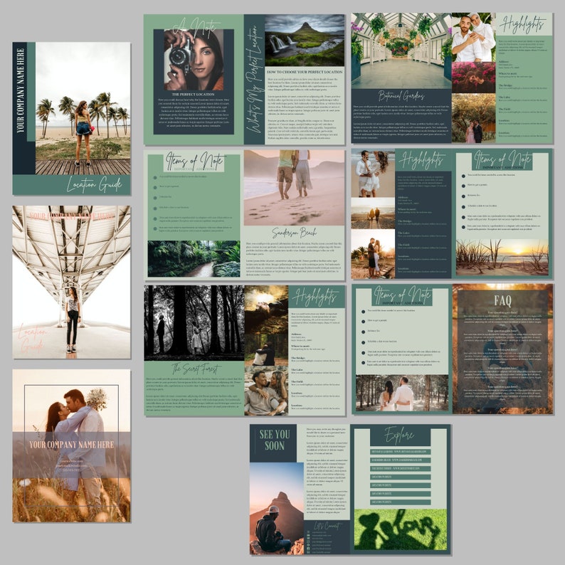 Photography Location Guide | Canva Template | Location Book | Client ...