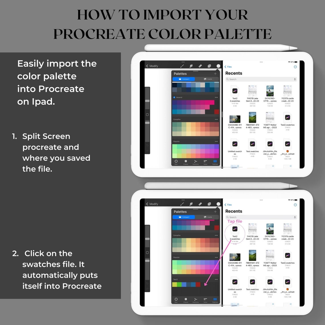 Procreate Color Palette | Colors of Iceland | Color Swatches | iPad ...