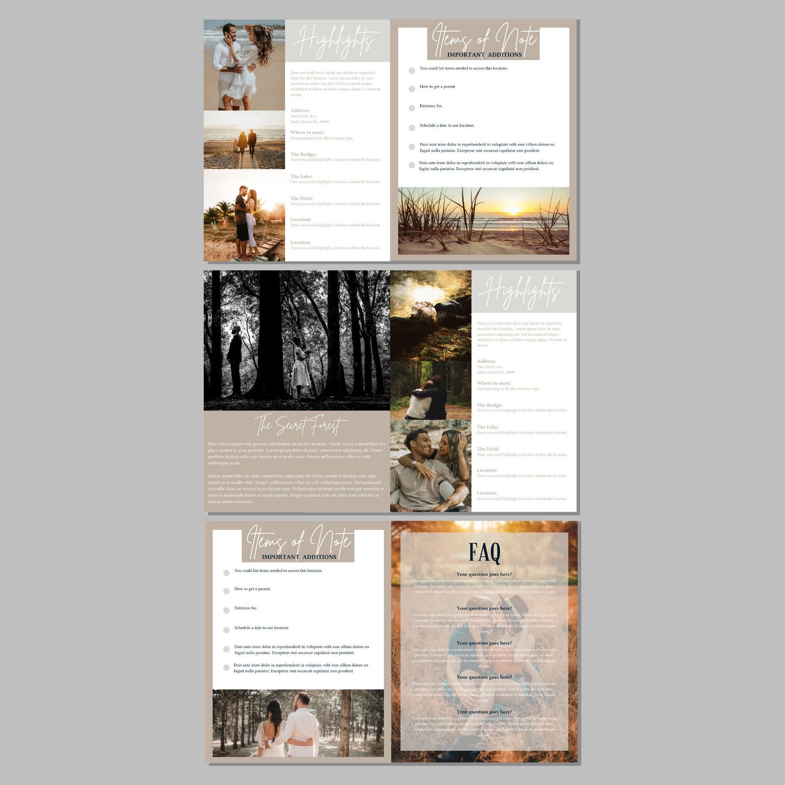 Photography Location Guide Canva Template Location Book - Etsy