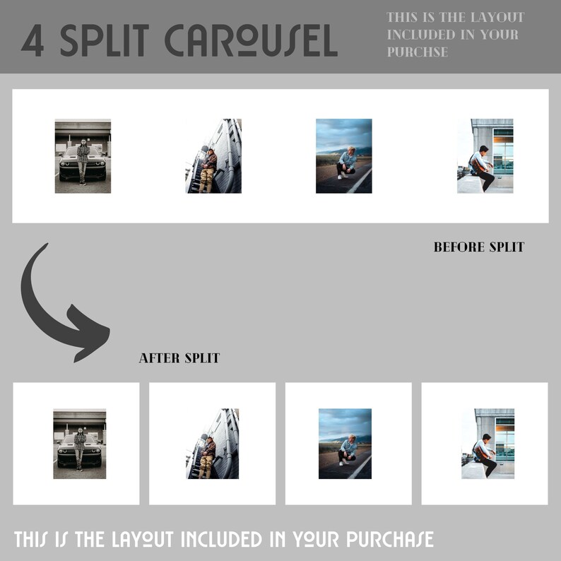 Carousel Instagram Template | Instagram Carousel Template Photography | Photo Collage Template ...