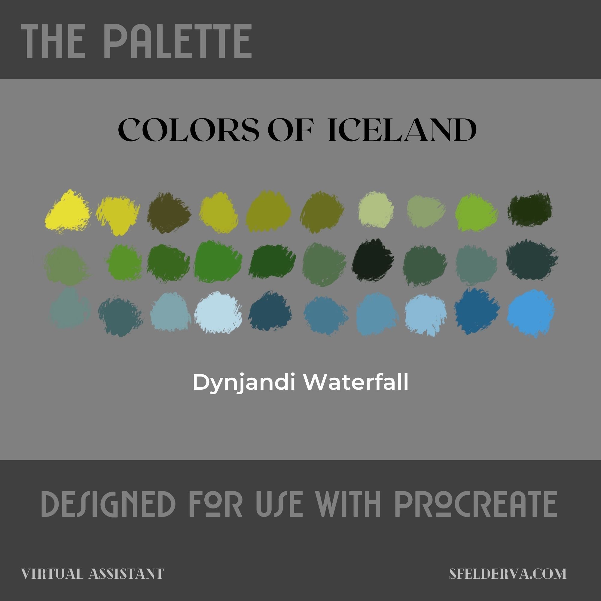 Procreate Color Palette | Colors of Iceland | Color Swatches | iPad ...