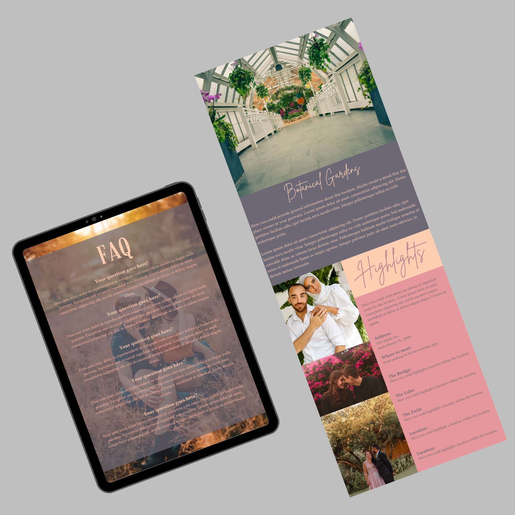 Photography Location Guide | Canva Template | Location Book | Client ...