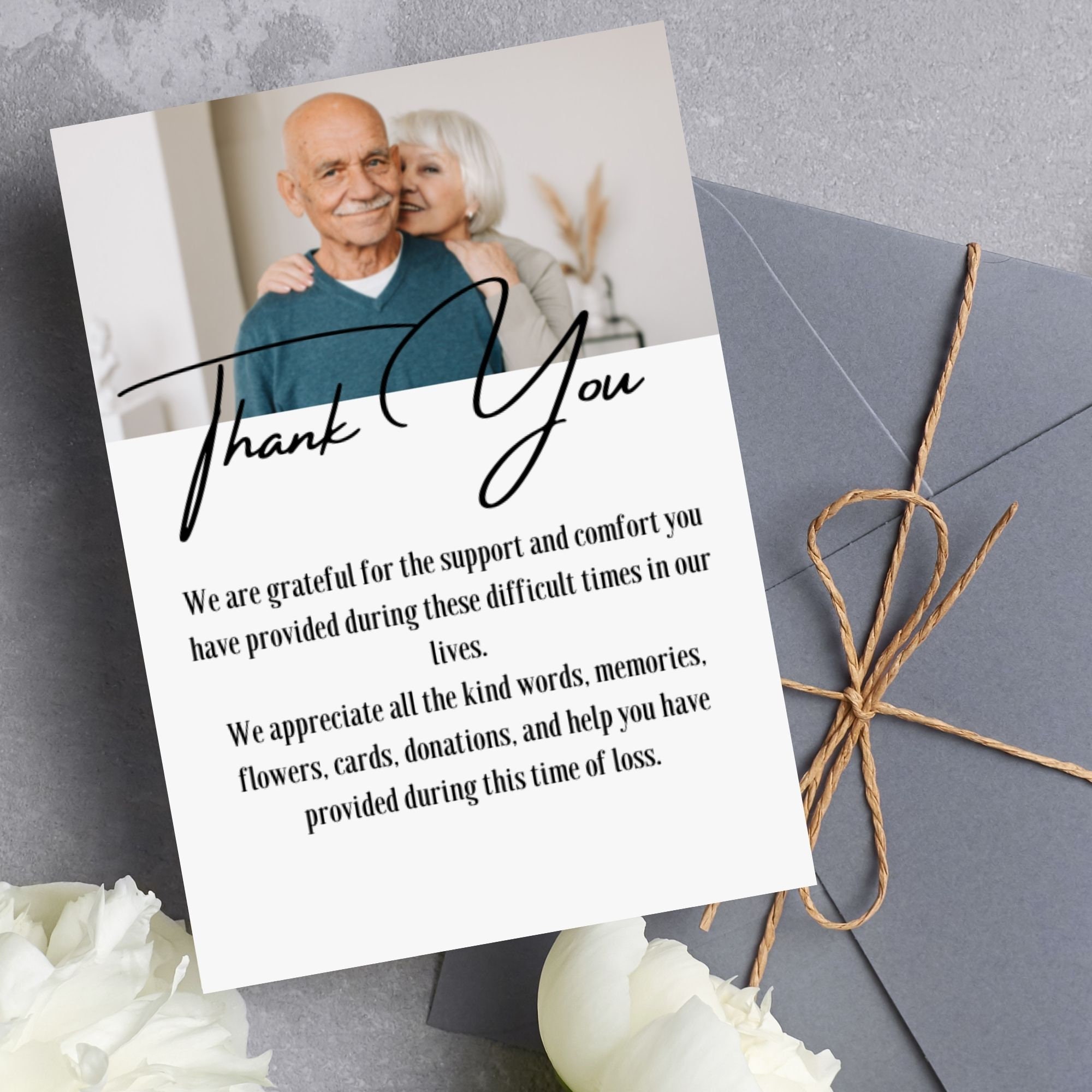 Bereavement Card Design | Thank You Cards | Template Printable | Thank ...