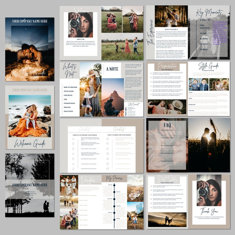 Portrait Photography Welcome Guide Canva Template Styling - Etsy