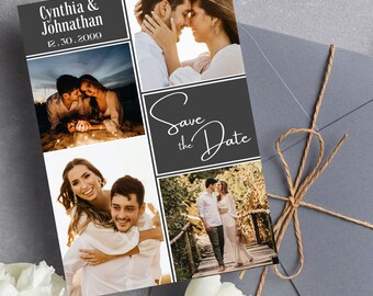 Save the Date Card | Save the Date Template With Photo | Engagement ...