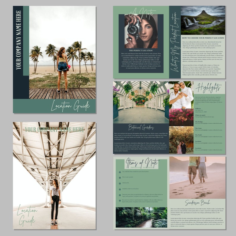 Photography Location Guide | Canva Template | Location Book | Client ...