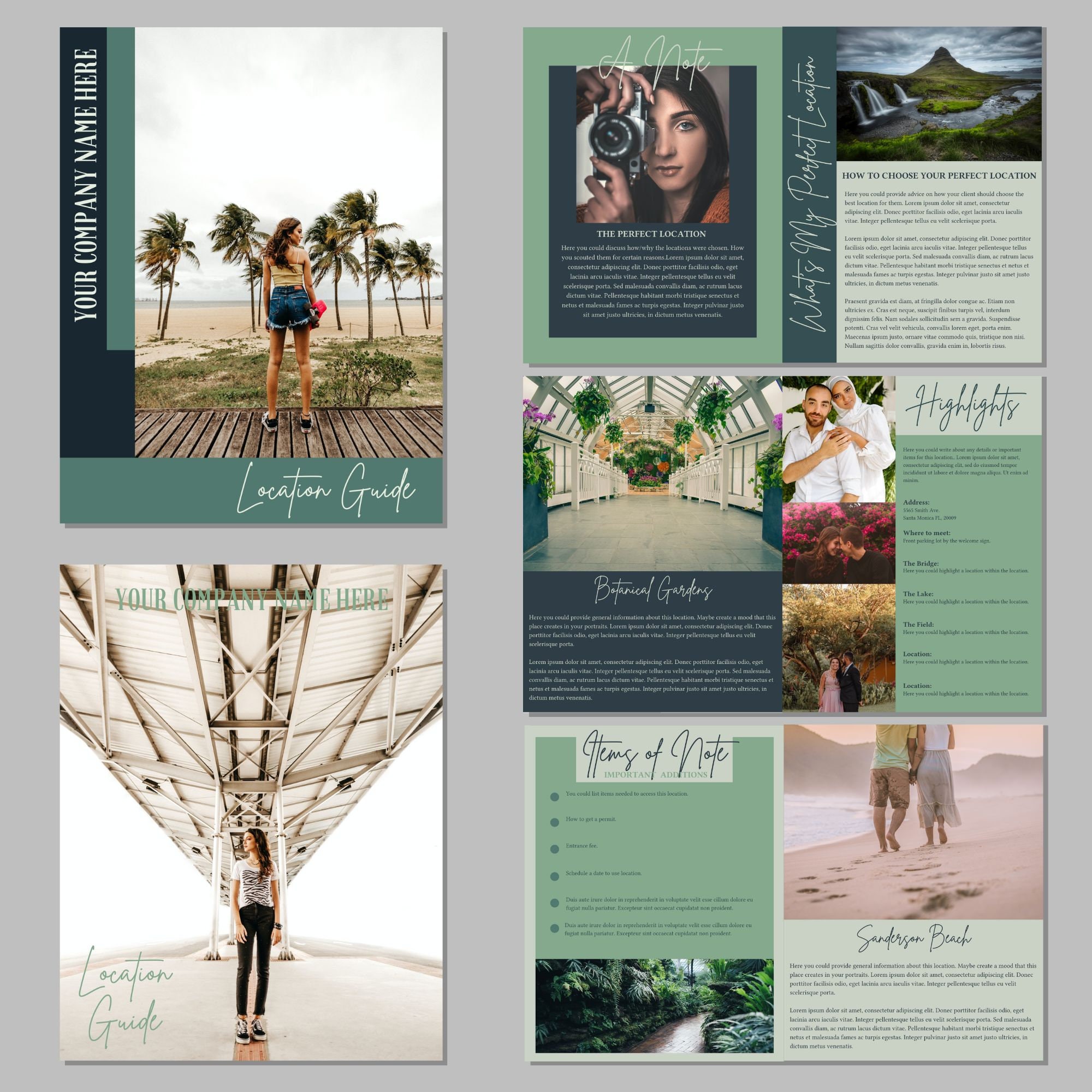 Photography Location Guide | Canva Template | Location Book | Client ...