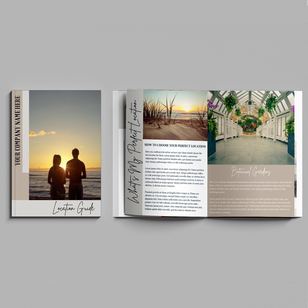 Photography Location Guide | Canva Template | Location Book | Client ...
