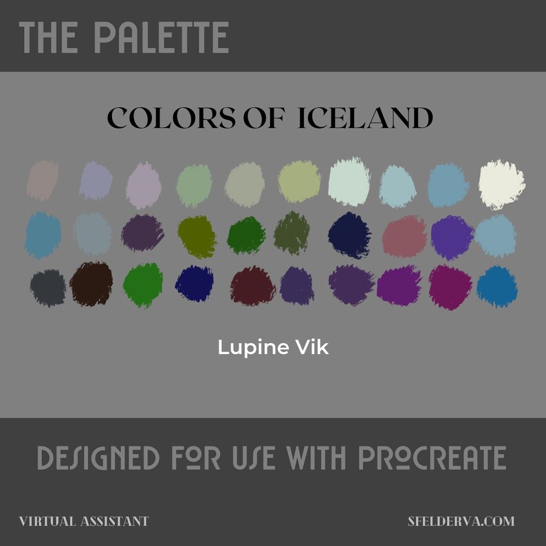 Procreate Color Palette | Colors of Iceland | Color Swatches | iPad ...