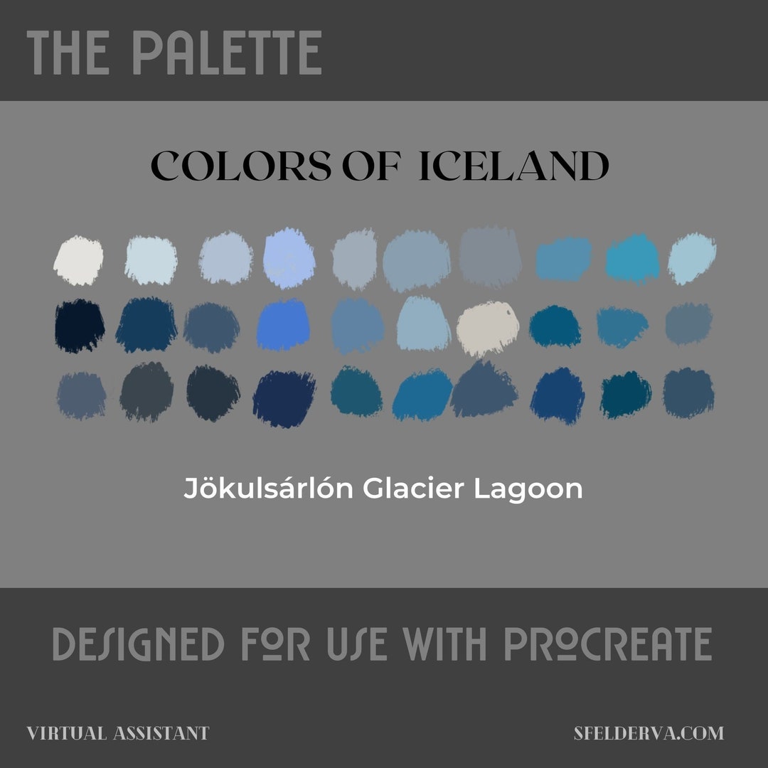 Procreate Color Palette | Colors of Iceland | Color Swatches | iPad ...