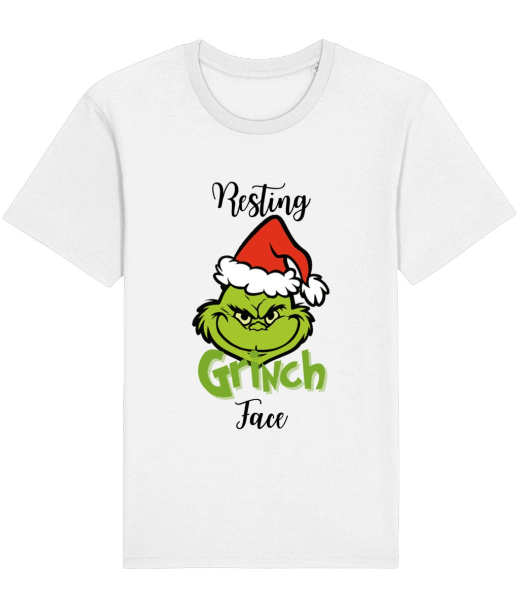 Resting Grinch Face T-shirt, Christmas Grinch Top, Grinch Fan Tee ...