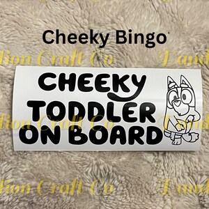 Cheeky Toddler Bluey Car Decal - Etsy