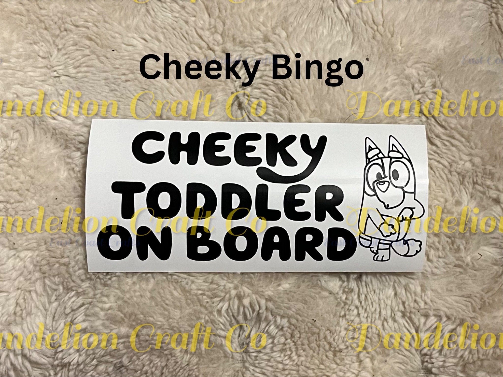 Cheeky Toddler Bluey Car Decal - Etsy