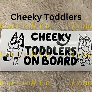 Cheeky Toddler Bluey Car Decal - Etsy