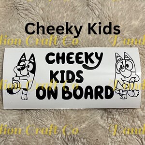 Cheeky Toddler Bluey Car Decal - Etsy
