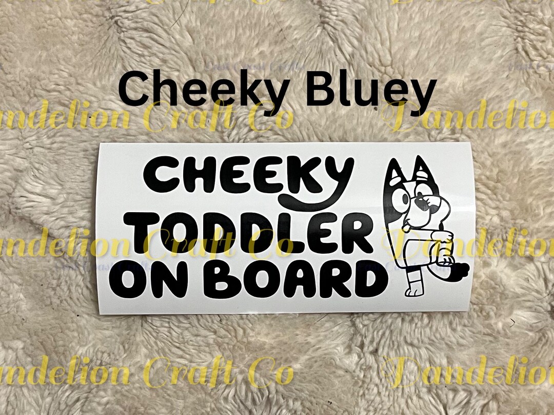 Cheeky Toddler Bluey Car Decal - Etsy