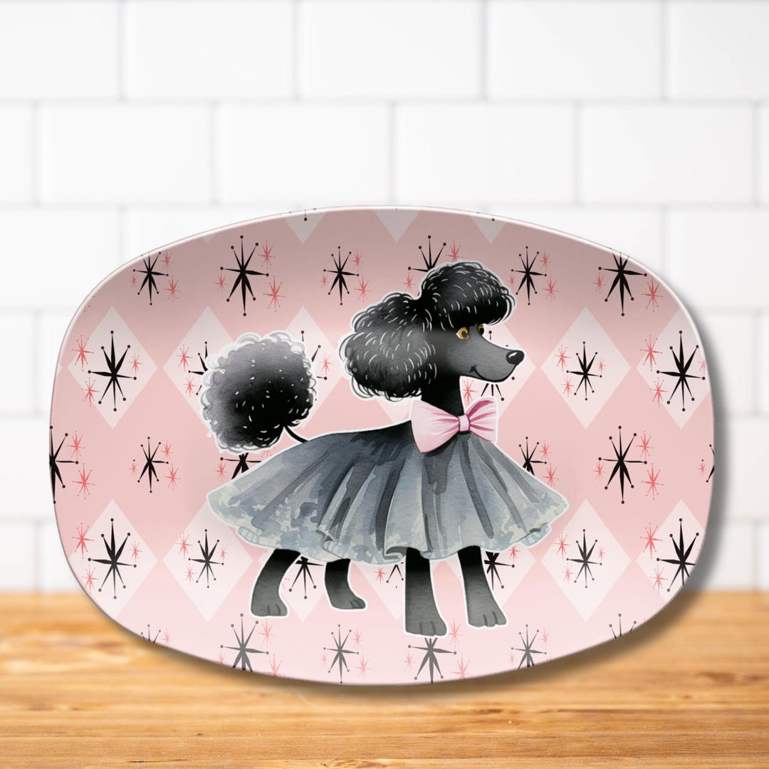 Retro Dog Platter Atomic Dog Party Platter Atomic Dog Serving Tray Mid ...