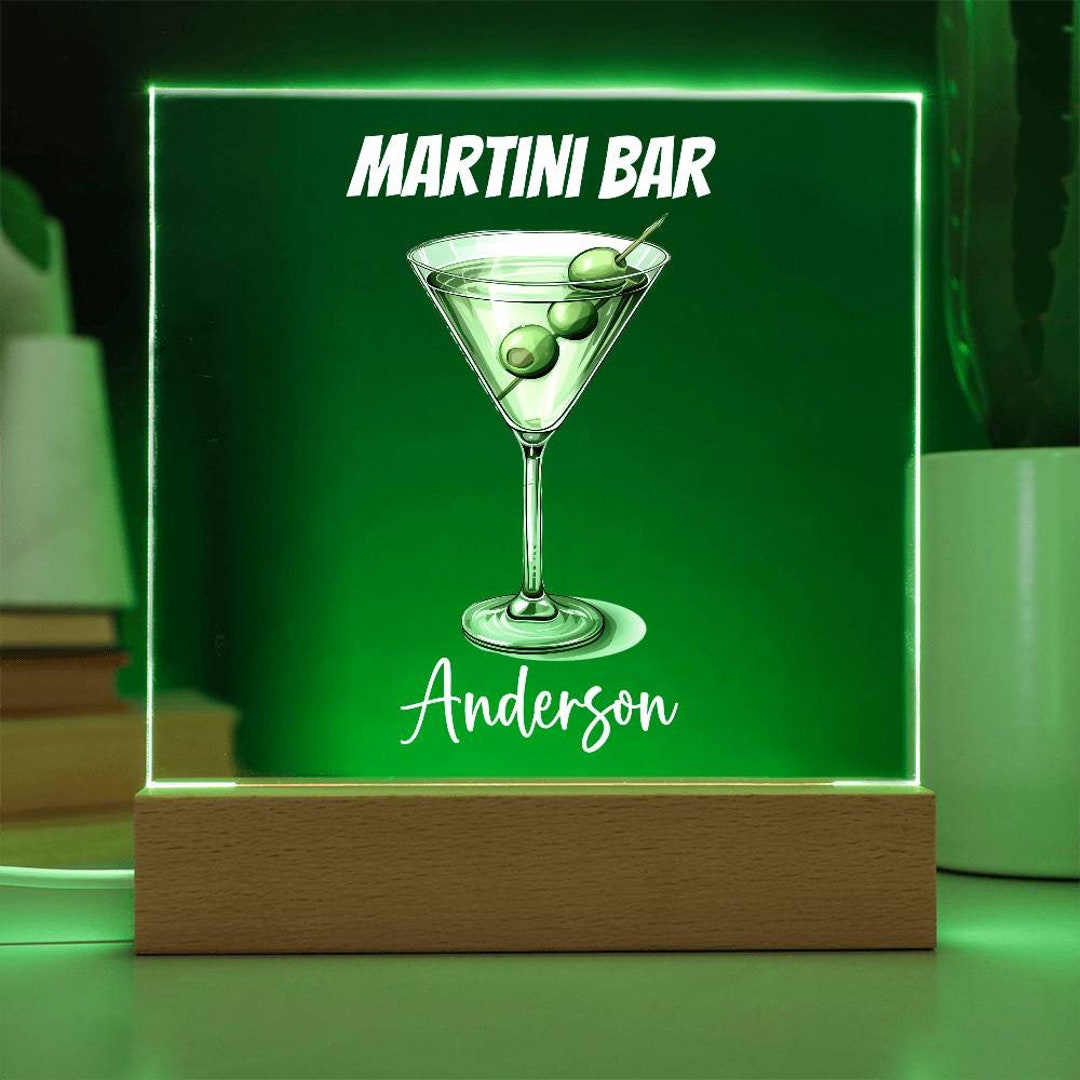 Martini Bar Sign Martini Bar Martini Sign Acrylic Martini Bar Sign ...