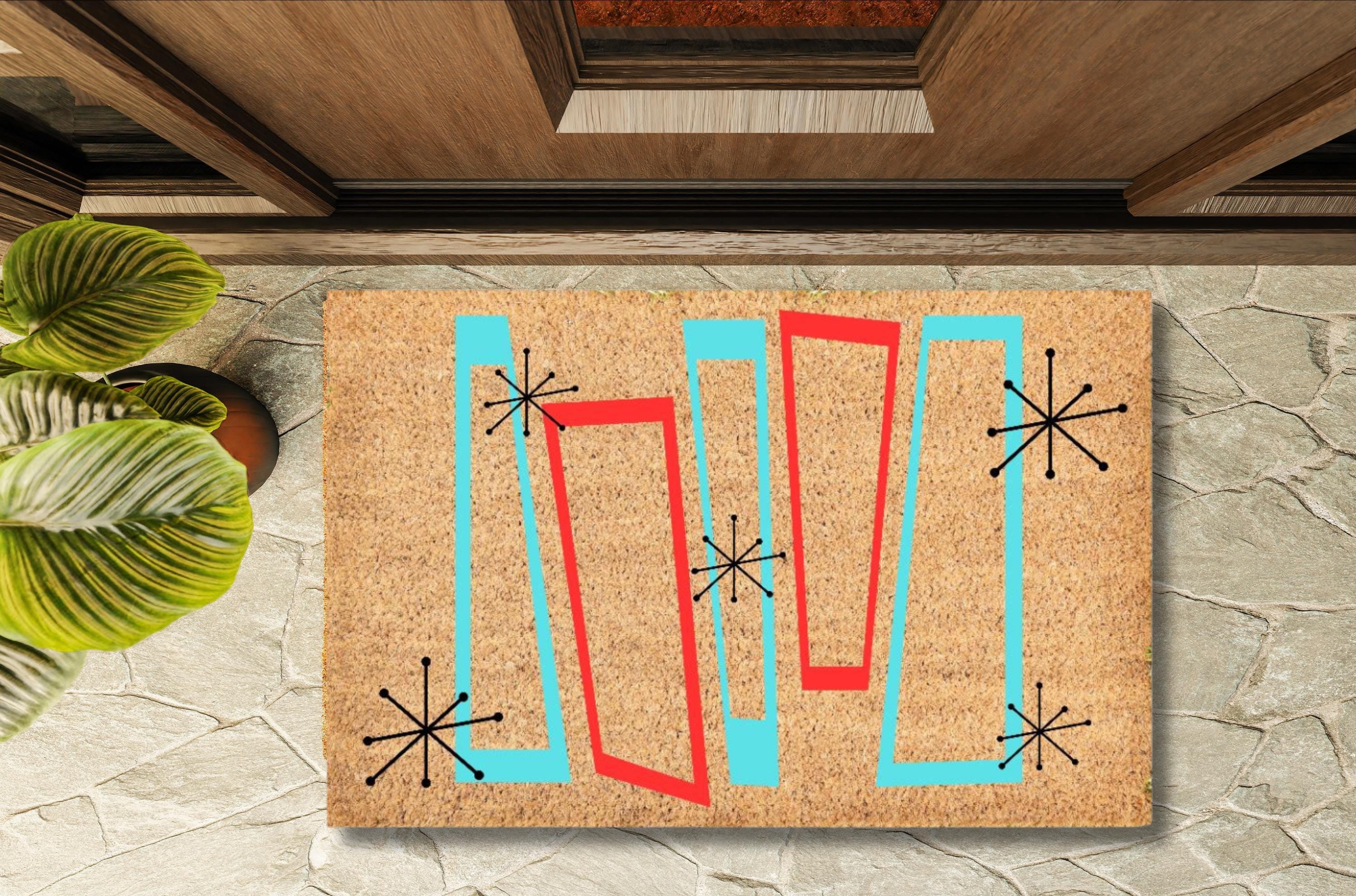 Mid Century Modern Doormat, 1950s Inspired Welcome Mat, Retro Front ...