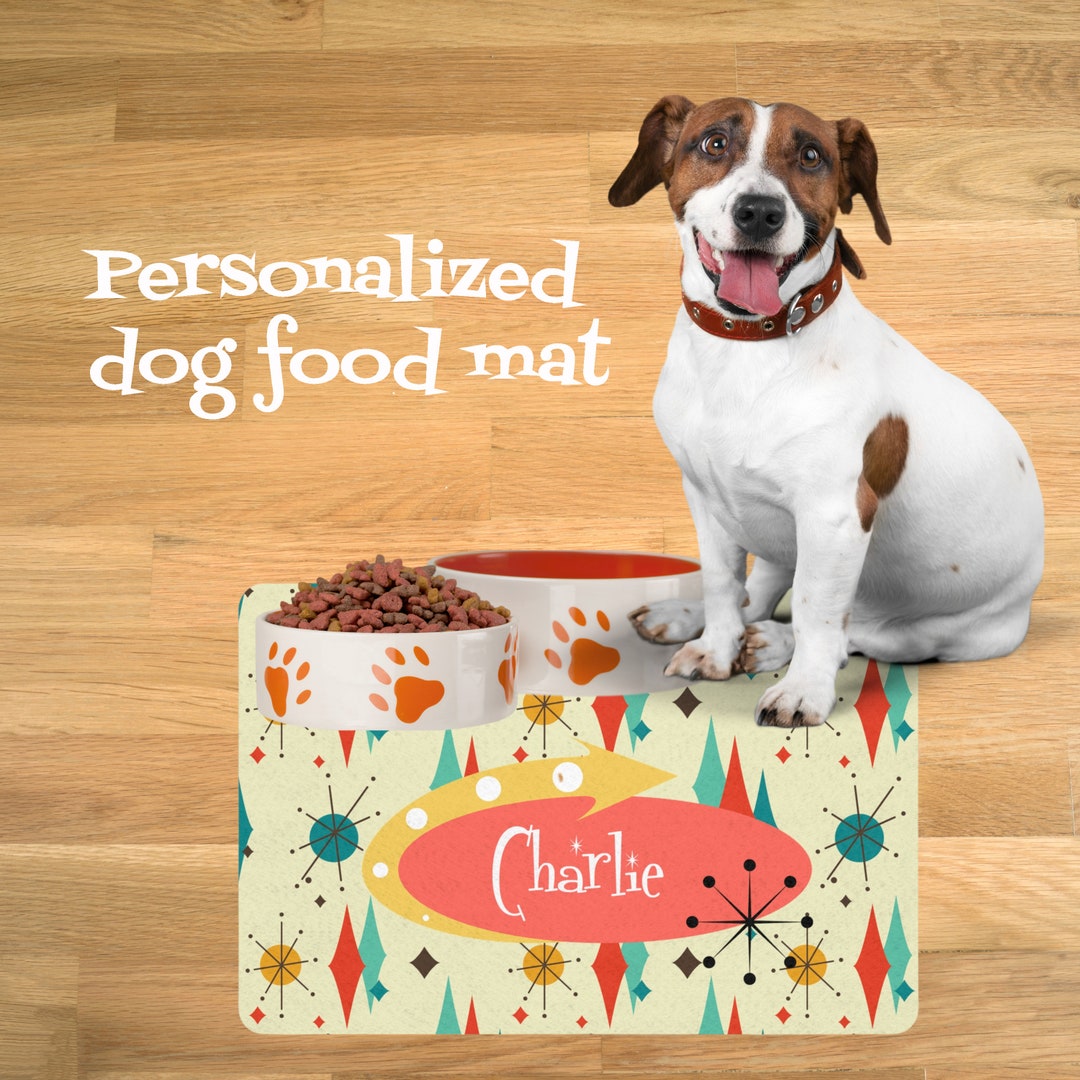 Dog Bowl Mat Personalized Dog Food Mat Customized Bowl Mat Cat Kitten ...