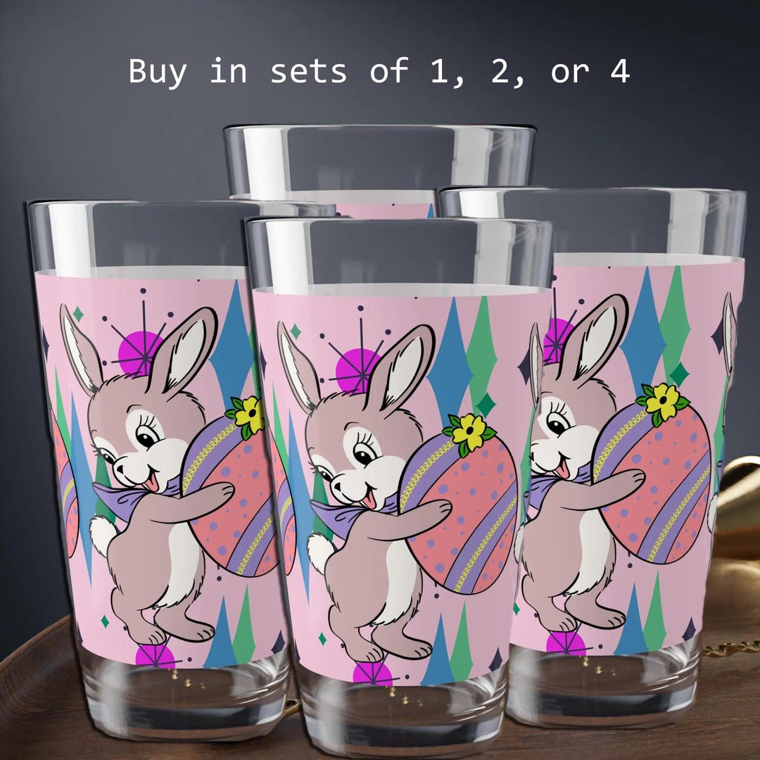 Retro Easter Glasses Vintage 50s Franciscan Diamond Starburst Kitsch ...
