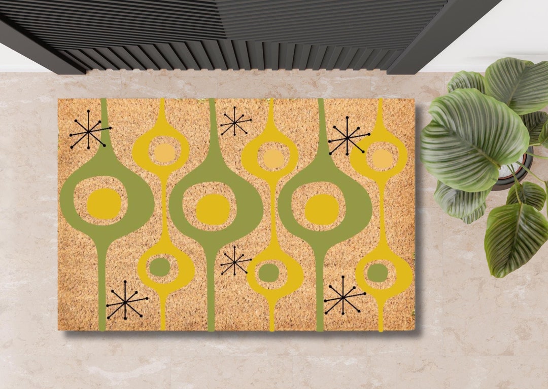 Mid Century Modern Doormat, 1950s Inspired Welcome Mat, Retro Front ...