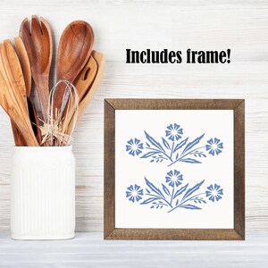 Inspired Corningware Blue Cornflower Wall Artwork, Pyrex Pattern Wall ...