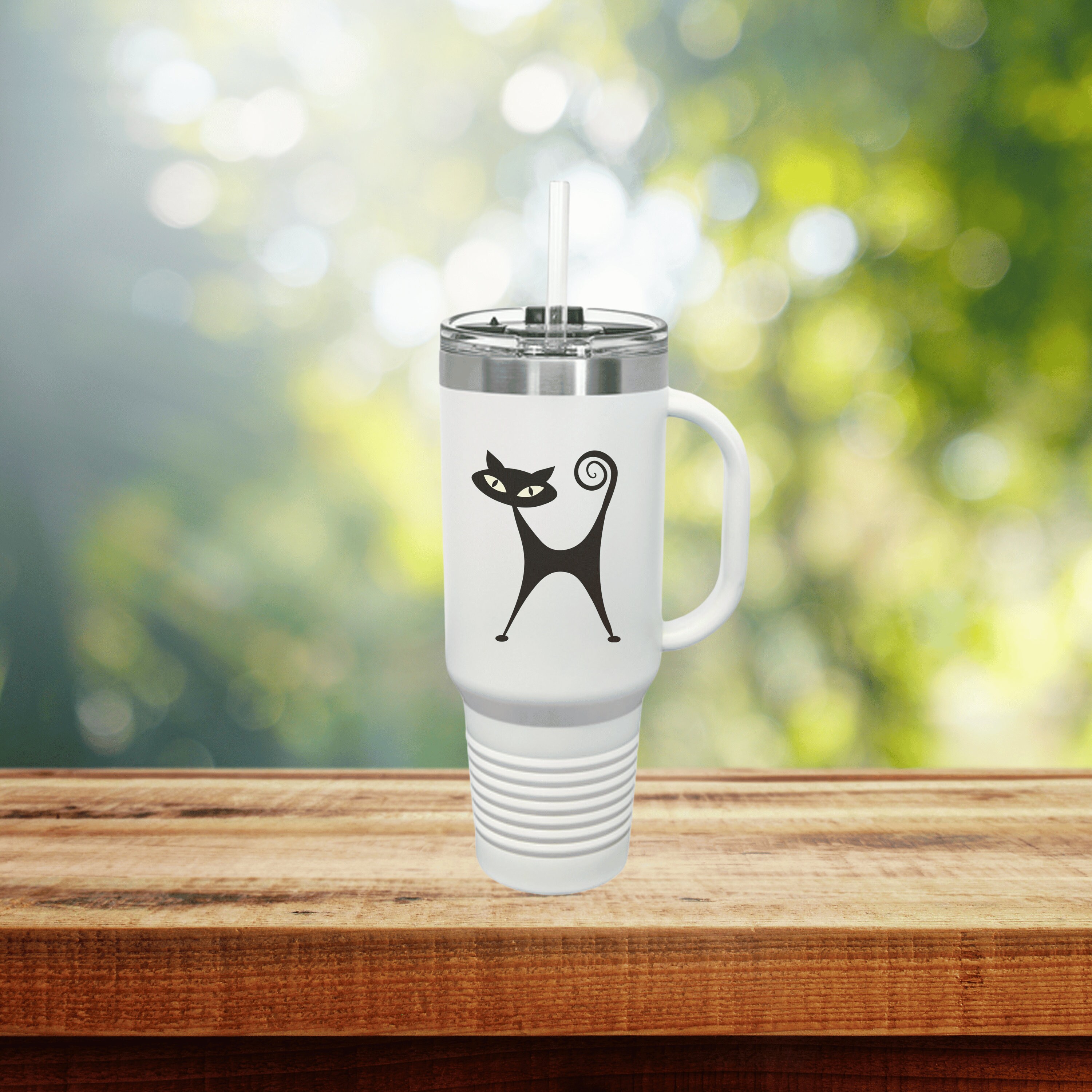 Atomic Cat 40 Ounce Travel Mug, Atomic Cat Tumbler, Cat Lover Vacuum ...