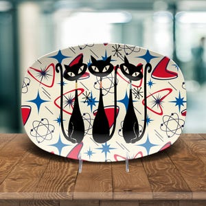 Atomic Cat Platter Atomic Cat Party Platter Atomic Cat Serving Tray Mid ...