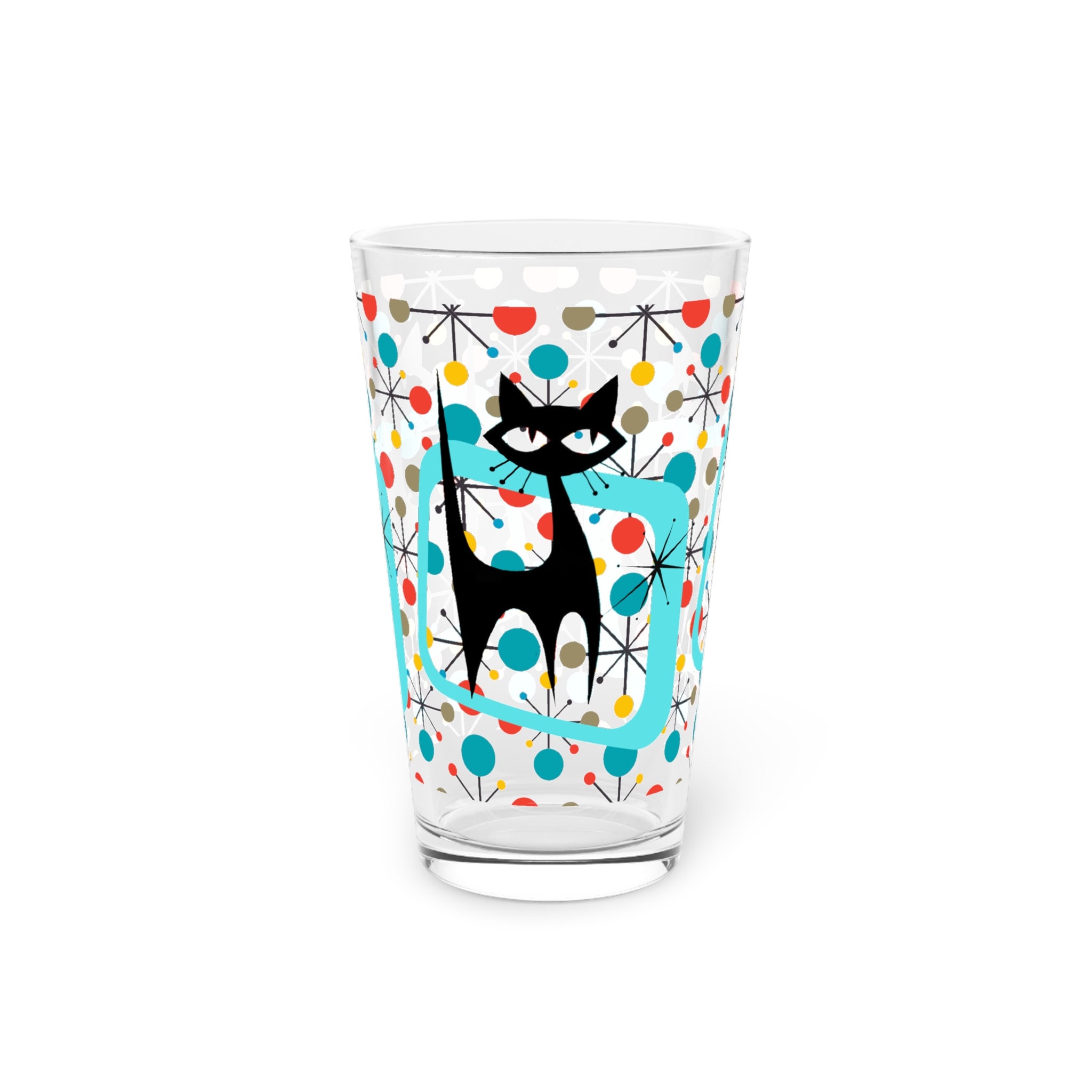 Atomic Cat Beer Glasses Atomic Cat Drinkware Mid Century Modern Art ...