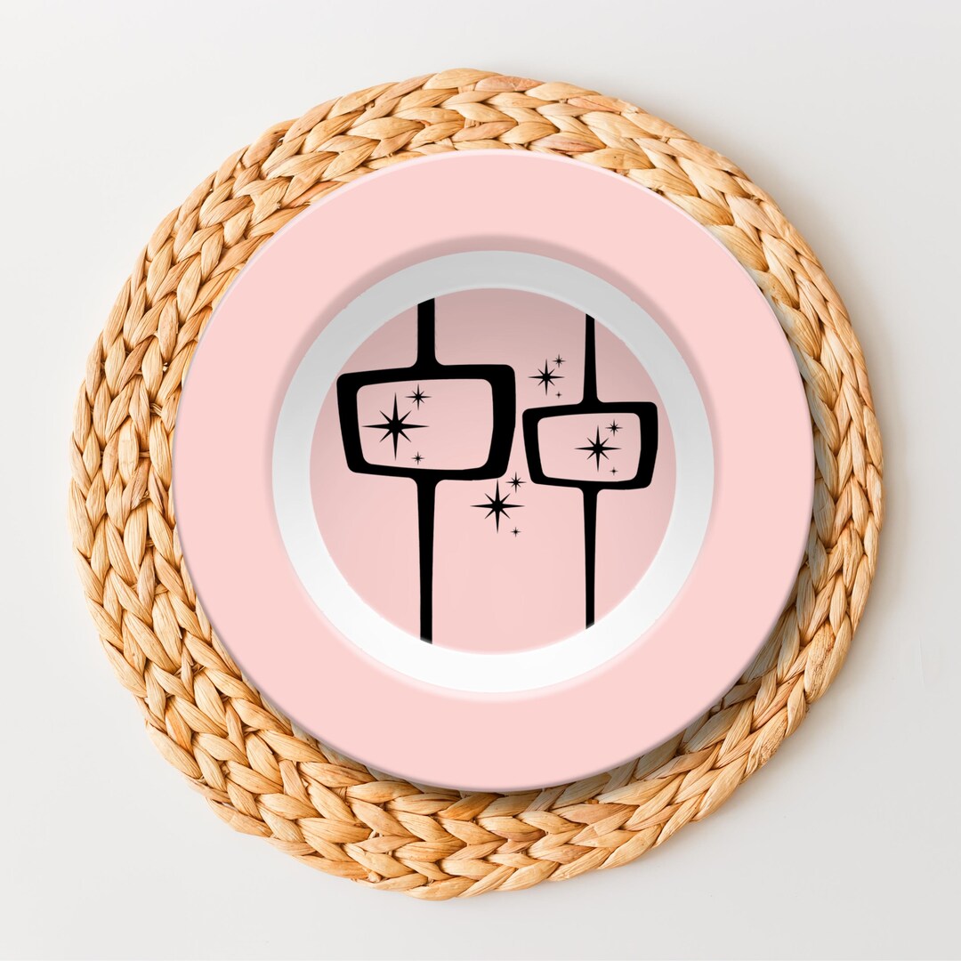 Mid Century Modern Bowl Atomic Starburst Design Retro MCM Cereal or ...