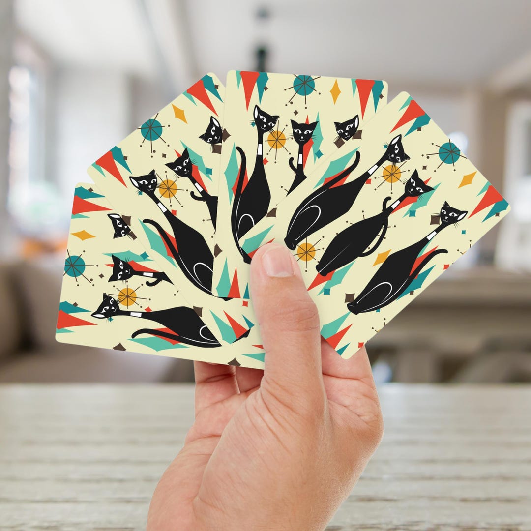Atomic Cat Playing Cards, Retro Playing Cards, Atomic Cat Cards, Atomic ...