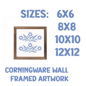 Inspired Corningware Blue Cornflower Wall Artwork, Pyrex Pattern Wall ...