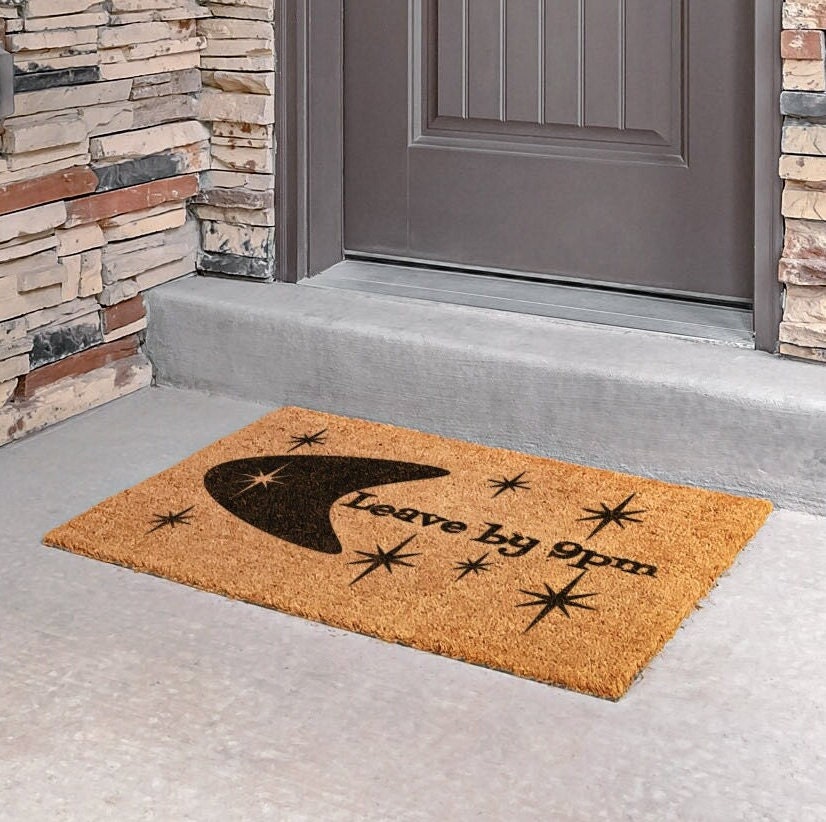 Mid Century Modern Outdoor Door Mat, Outdoor Retro Door Mat, Atomic ...