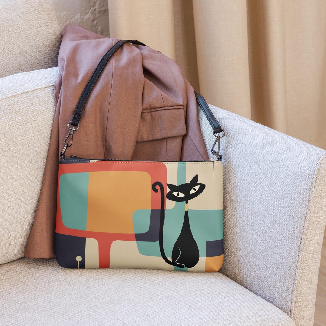 Atomic Cat Handbag, Atomic Cat Crossbody Bag, Black Cat Shoulder Bag ...