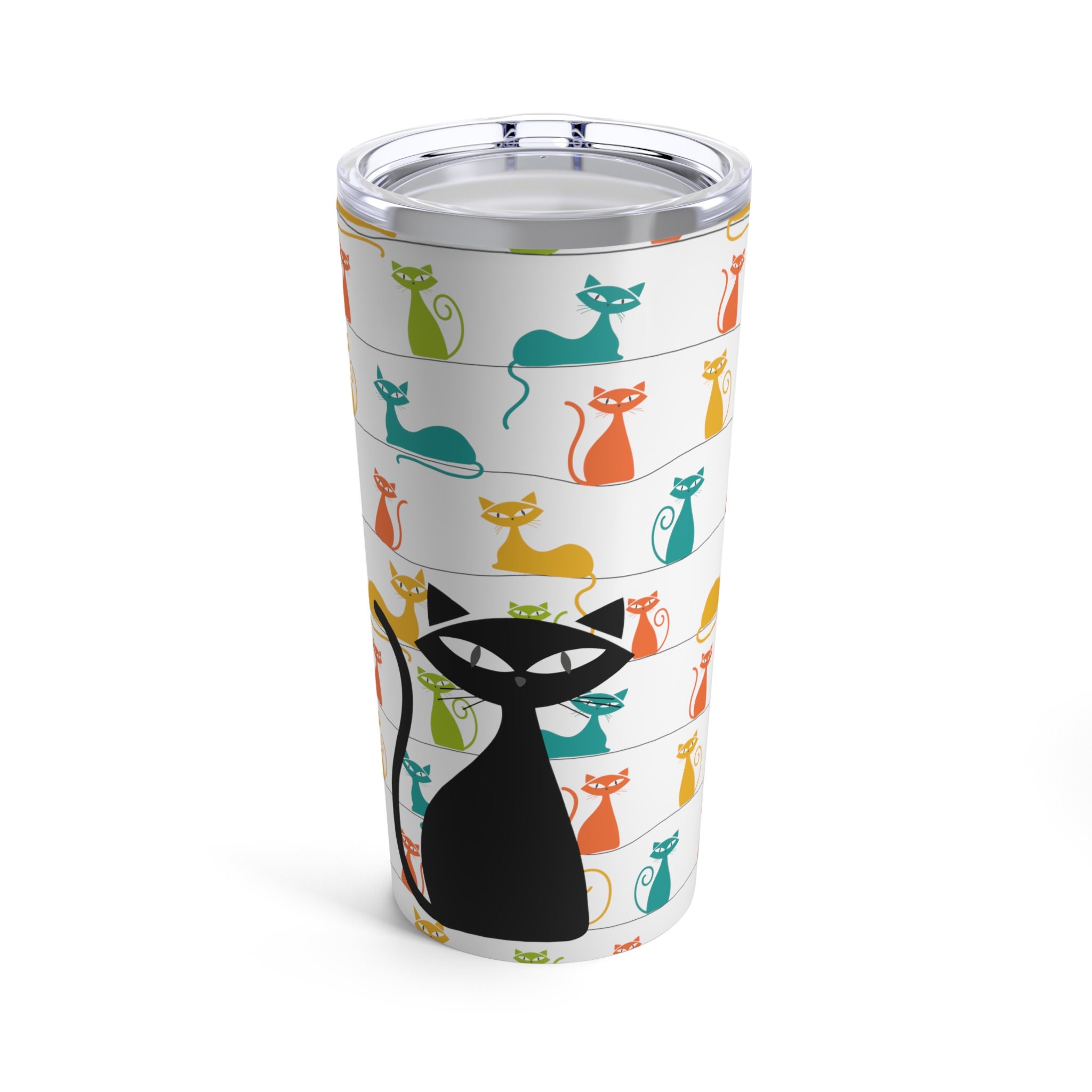 Atomic Cat Tumbler 20oz, Atomic Cat Glasses, Atomic Cat Gift, MCM Cat ...